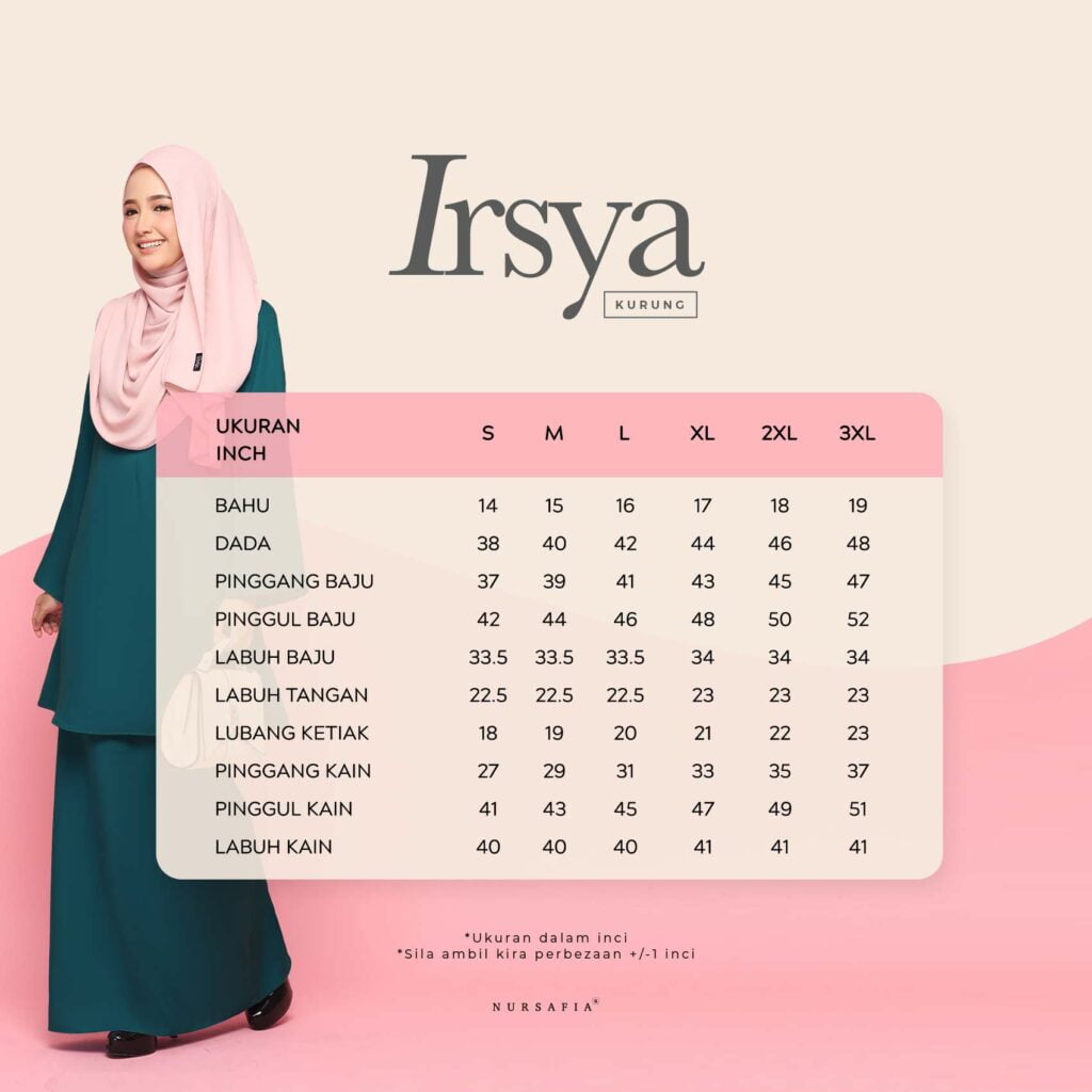 KURUNG IRSYA – TEAL BLUE – Nursafia