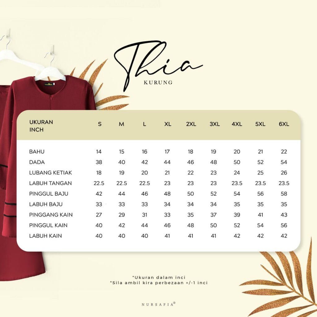 KURUNG THIA – DARK RED – Nursafia KURUNG THIA – DARK RED – Nursafia